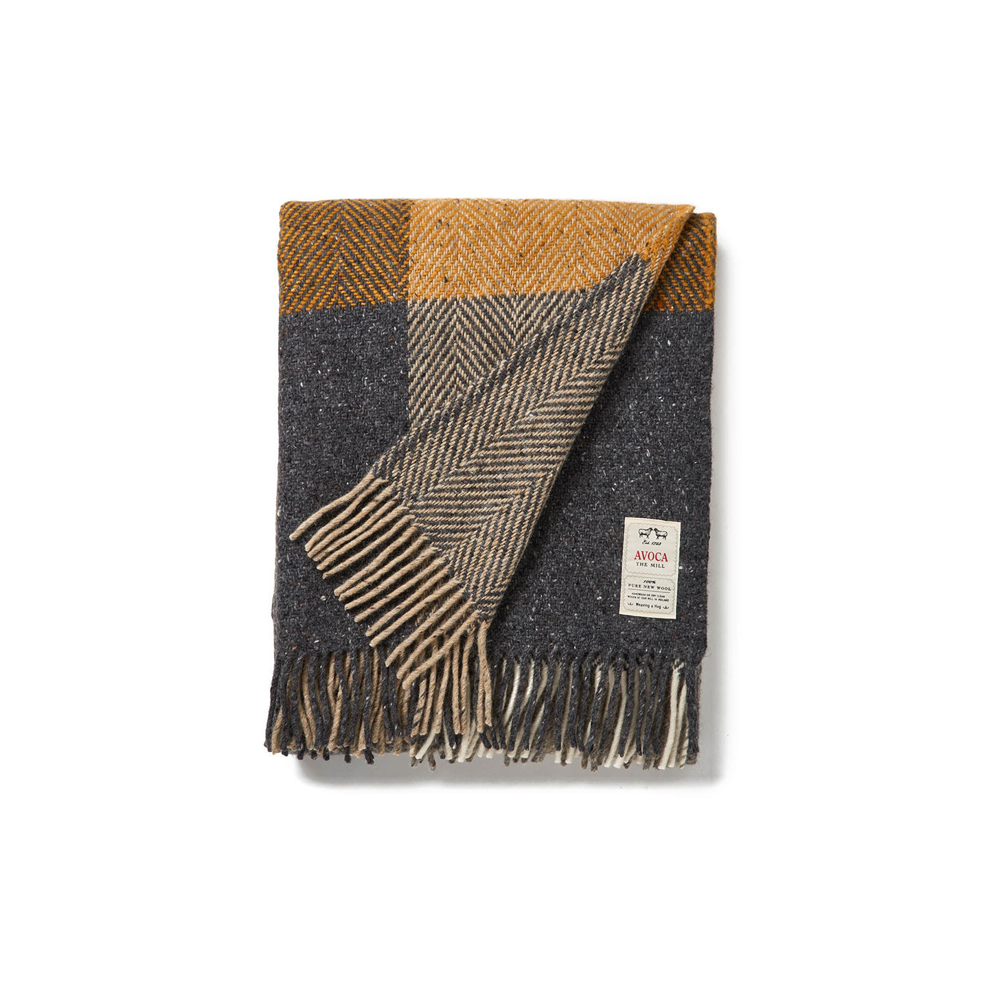 Avoca Large Model Donegal Wool Throw - Le Comptoir Irlandais