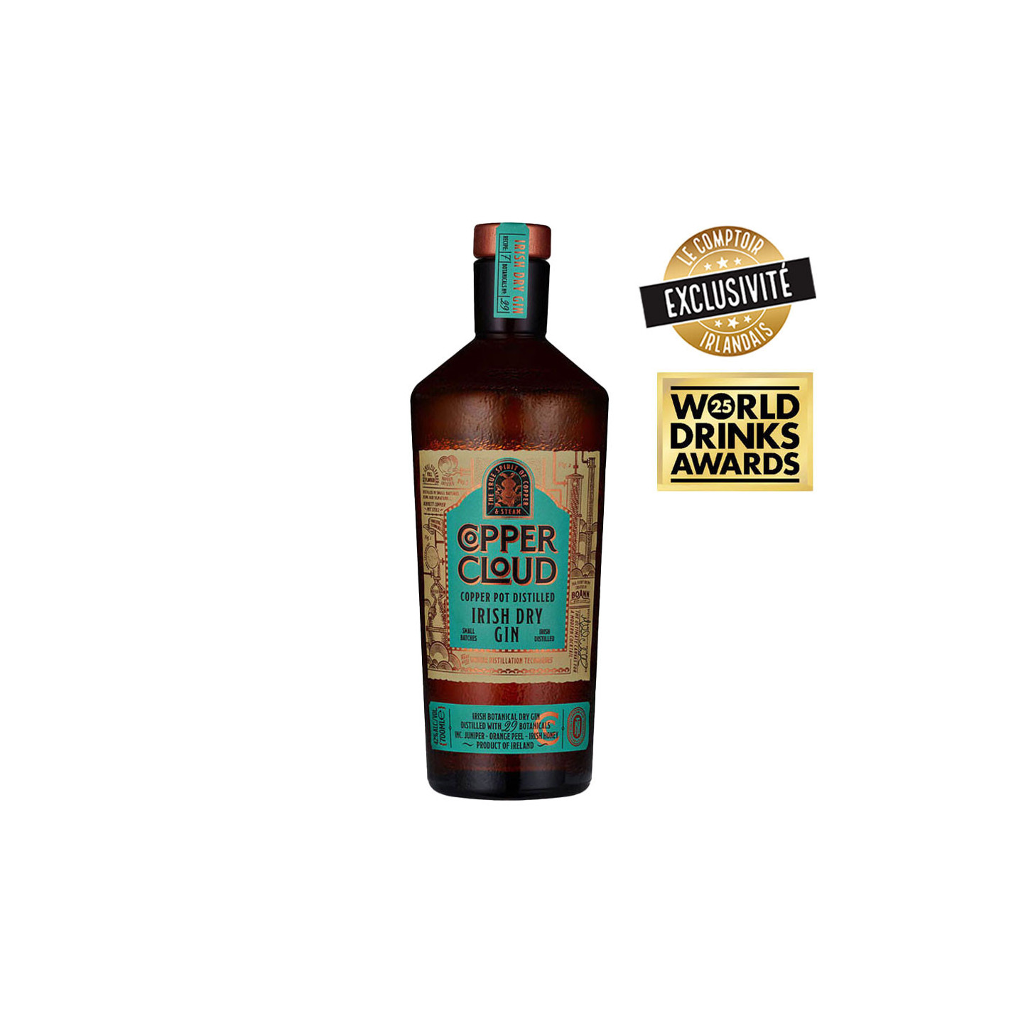 Copper cloud irish gin 70cl 42 - Le Comptoir Irlandais