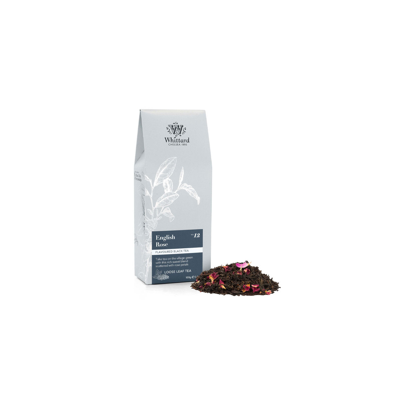 Thé Noir en Vrac English Rose Whittard of Chelsea 100g - Recharge - Le ...