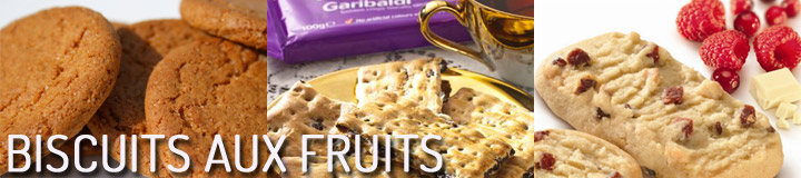 Biscuits aux fruits - pomme - framboise - mûre - citron - gingembre ...